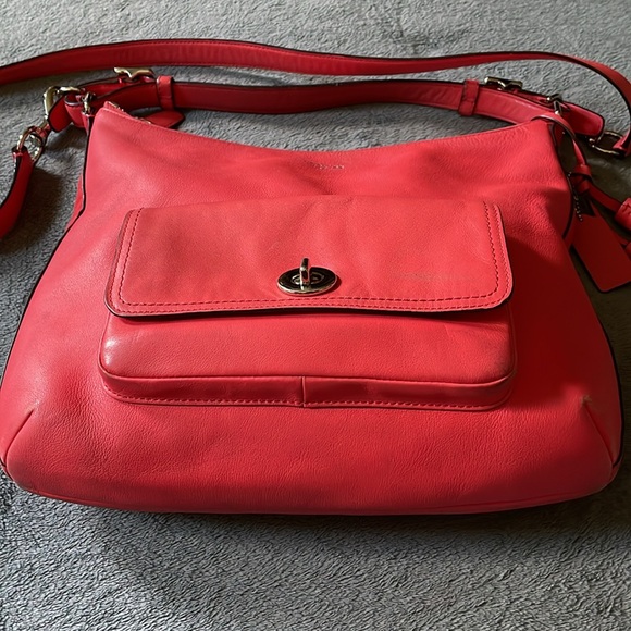 Coach | Bags | Coach Red Orange Leather Legacy Courtenay Hobo 2238 ...